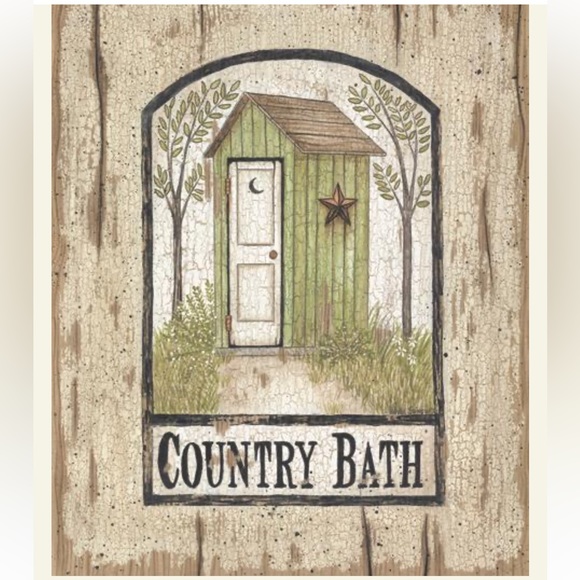 Wall Decor | Primitive Barn Star Outhouse Print 14 X 11 | Poshmark